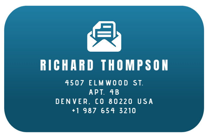 Copy of Blue Minimal Shipping Address Label Template | PosterMyWall