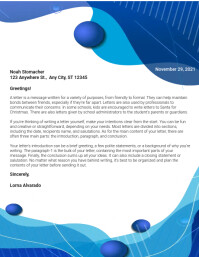 Blue Minimalist Letterhead Template | PosterMyWall