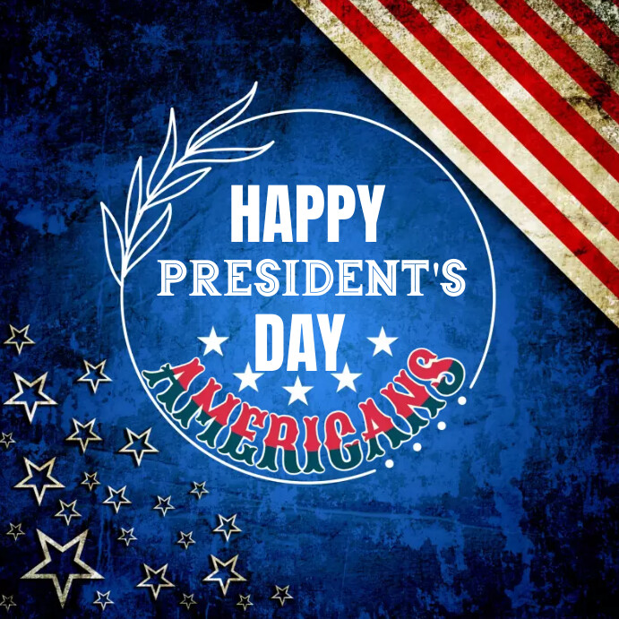 Blue minimalist President day USA Instagram p Template | PosterMyWall