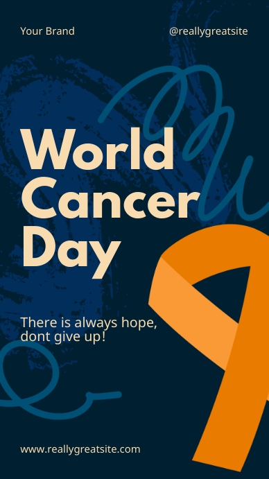 Copy of Blue Minimalist World Cancer Day Poster (2) | PosterMyWall