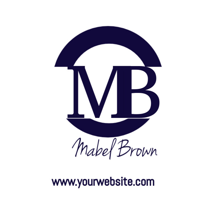 Blue Minimalistic Initials Logo Template | PosterMyWall