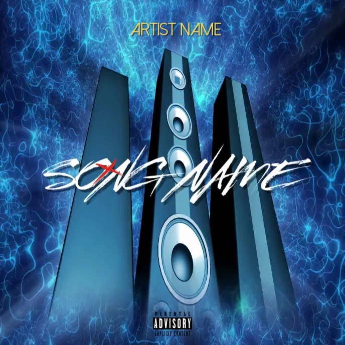 Plantilla de Blue mixtape cover Album Cover Album Cover Video ...
