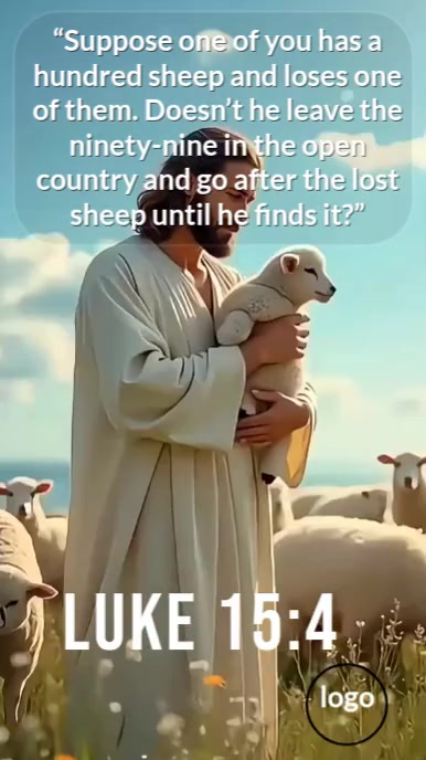 Copy of Blue Modern & Minimal “the Good Shepherd And His Sheep | Divine ...