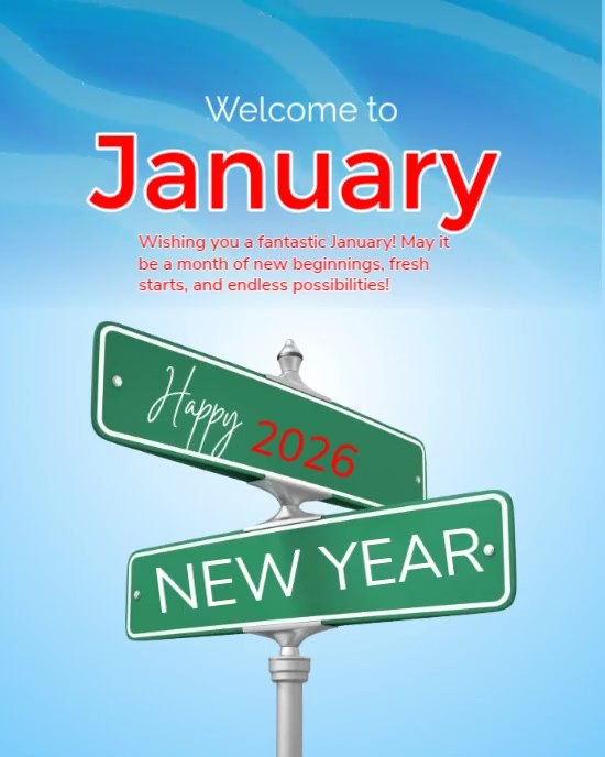 Blue Modern & Minimal 2026 New Year Flyer New Year Countdown Instagram ...