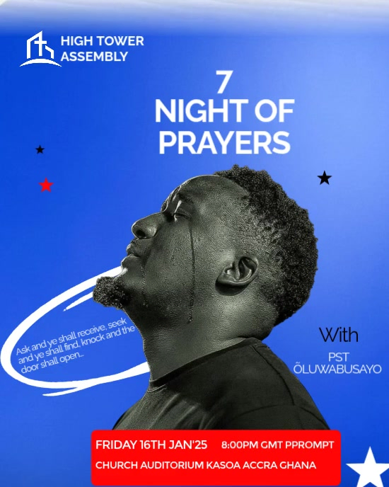 Plantilla de Blue Modern & Minimal 21 Days Of Fasting And Prayers ...