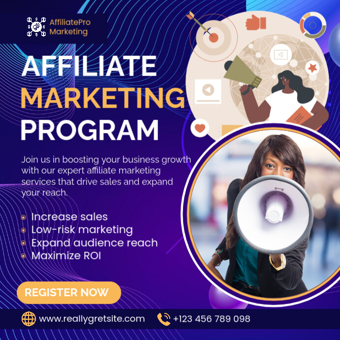 Copy of Blue Modern & Minimal Affiliate Marketing Instagram Post | PosterMyWall