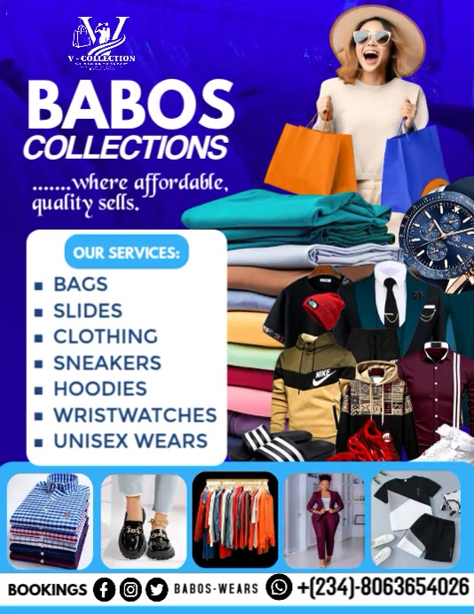 Blue Modern & Minimal Boutique/fashion Store Flyer (us Letter) Template ...