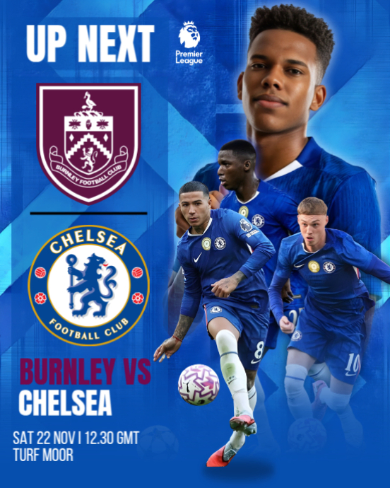 Plantilla de Blue Modern & Minimal Chelsea Match Day Instagram Portrait ...