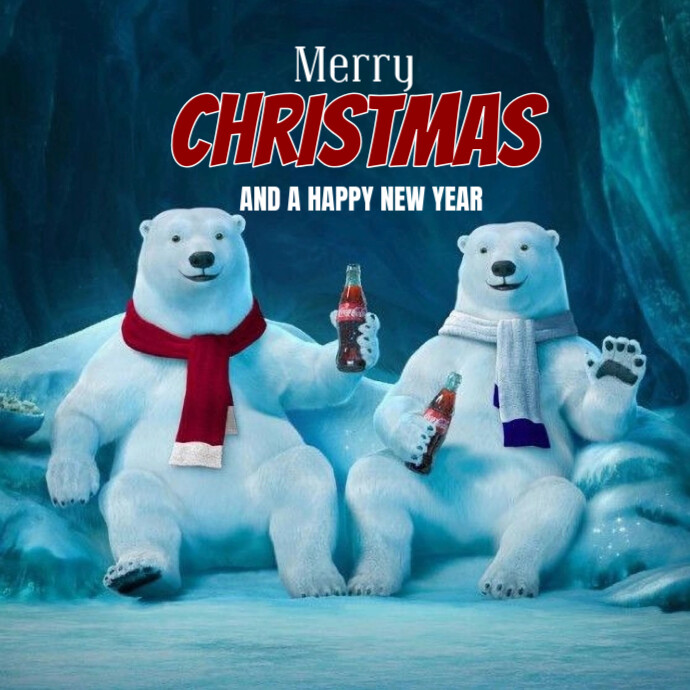 Blue Modern & Minimal Christmas Card Logo Template | PosterMyWall