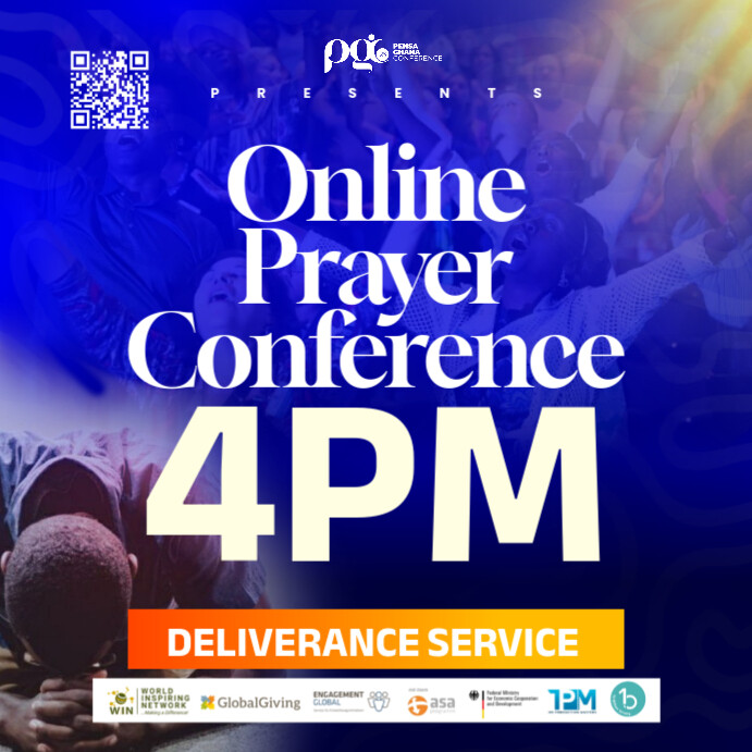Blue Modern & Minimal Church Prayer Conference Instagram Post ...