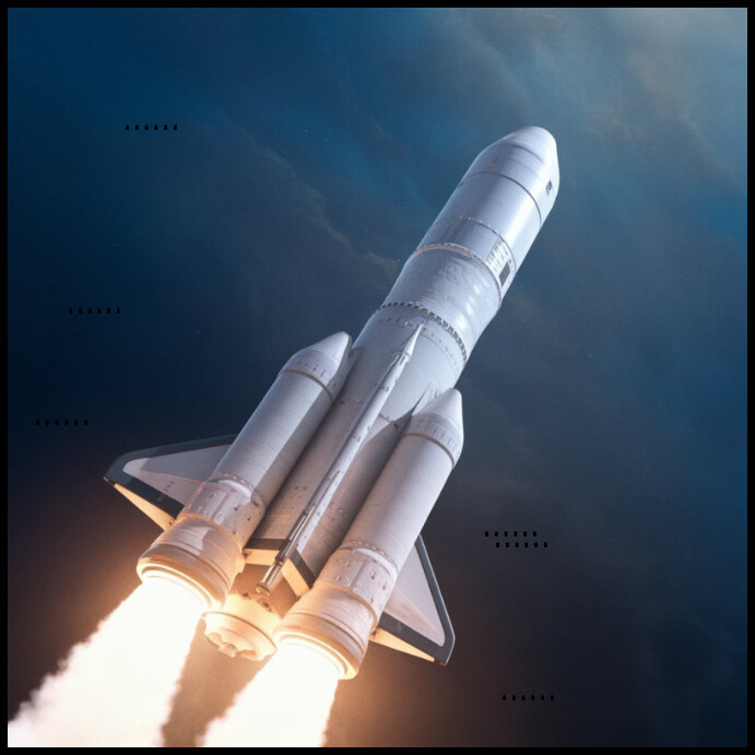 Blue Modern & Minimal Cinematic Rocket Flight Template | PosterMyWall