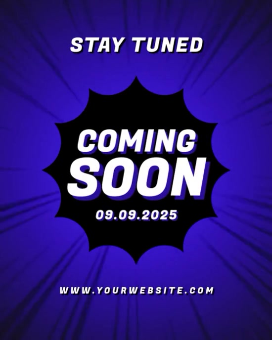 Blue Modern & Minimal Coming Soon Instagram Portrait Template ...