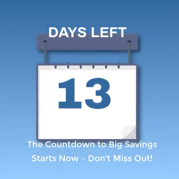 Copy of Blue Modern & Minimal Countdown Days To Event Instagram Post ...