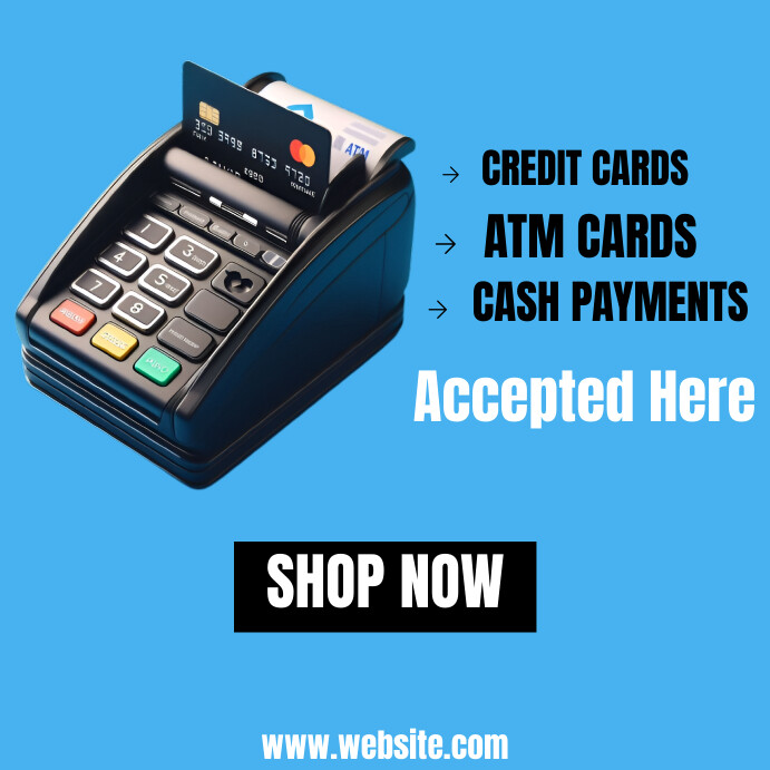 Copy of Blue Modern & Minimal Credit Card And Cash Pa | PosterMyWall