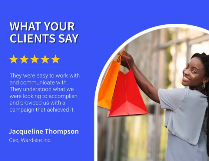 Copy of Blue Modern & Minimal Customer Reeview Flyer (us Letter) | PosterMyWall