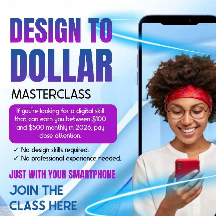 Blue Modern & Minimal Design To Dollar Masterclass Flyer – Online ...