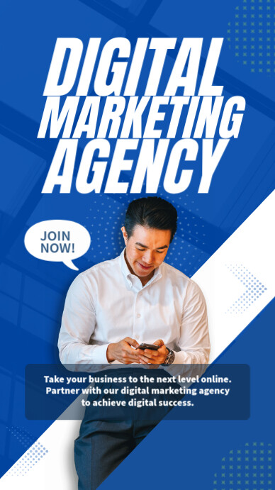 Blue Modern & Minimal Digital Marketing Agency Instagram Story Template ...