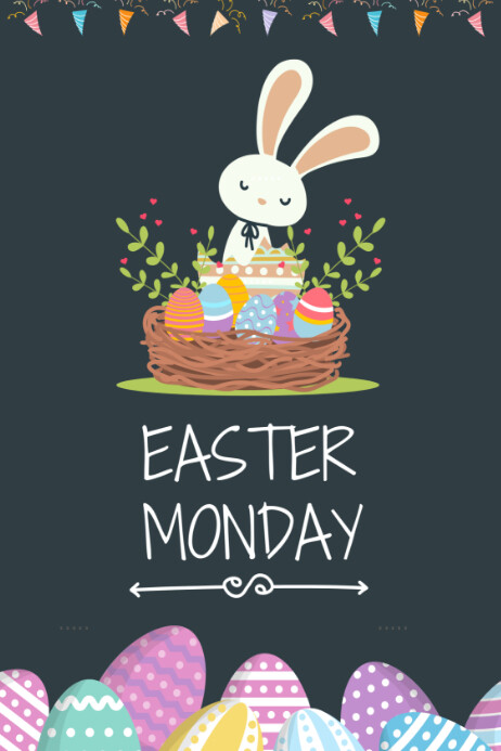 Copy of Blue Modern & Minimal Easter Monday Poster | PosterMyWall