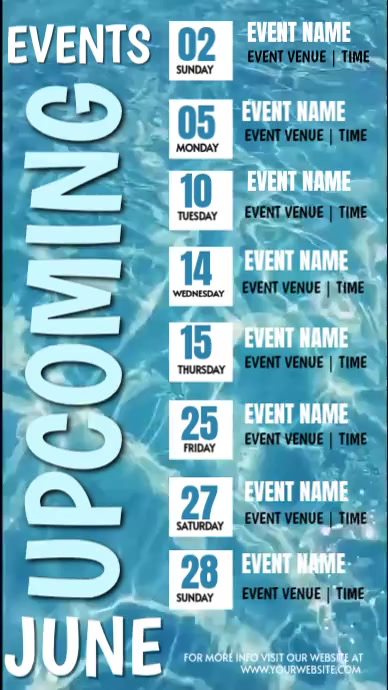 Event Schedule Facebook Story Template | PosterMyWall