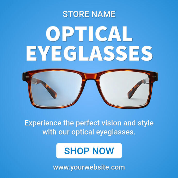 Copy of Blue Modern & Minimal Eyeglasses Instagram Post | PosterMyWall