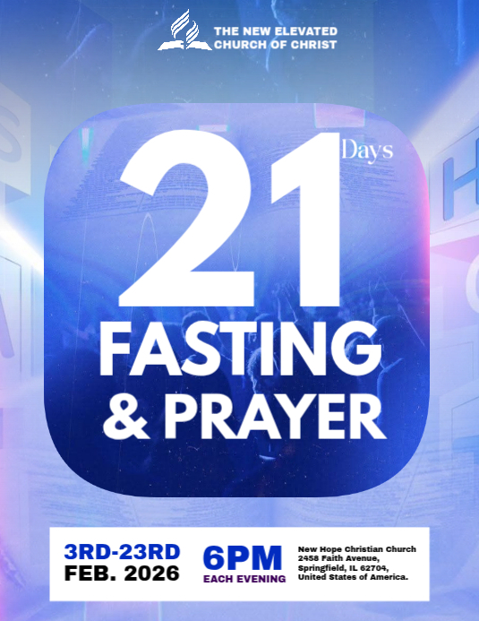 Blue Modern & Minimal Fasting And Prayer Flyer Design Flyer (us Letter ...