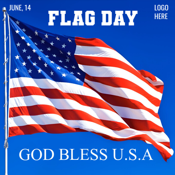 Copy of Blue Modern & Minimal Flag Day Instagram Post | PosterMyWall