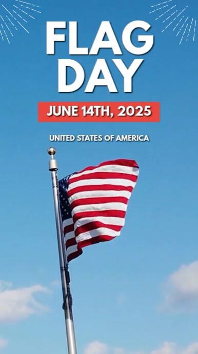 Copy of Blue Modern & Minimal Flag Day Reel Instagram | PosterMyWall