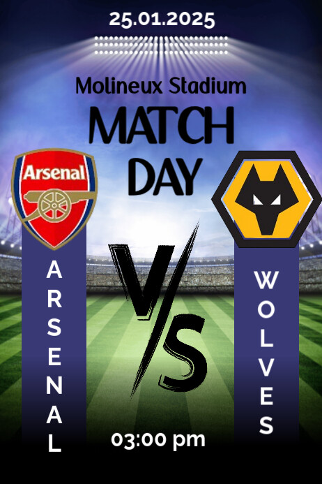 Blue Modern & Minimal Football Match Day Poster Template | PosterMyWall