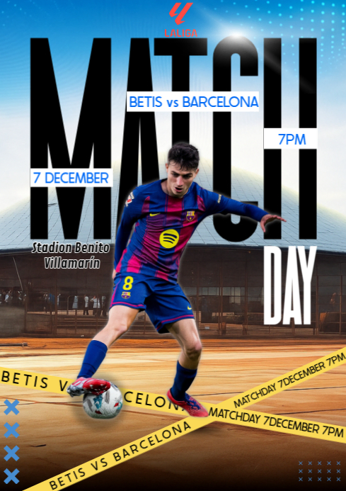 Blue Modern & Minimal Football Match Day Schedule A4 Template ...