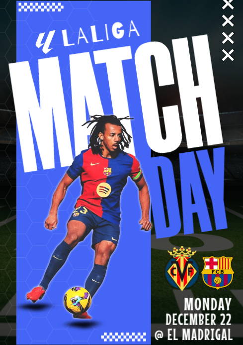 Blue Modern & Minimal Football Match Day Schedule A4 Template ...
