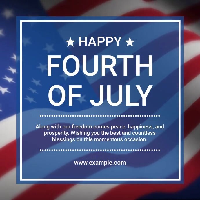 Blue Modern & Minimal Fourth Of July Wish Ins | PosterMyWall