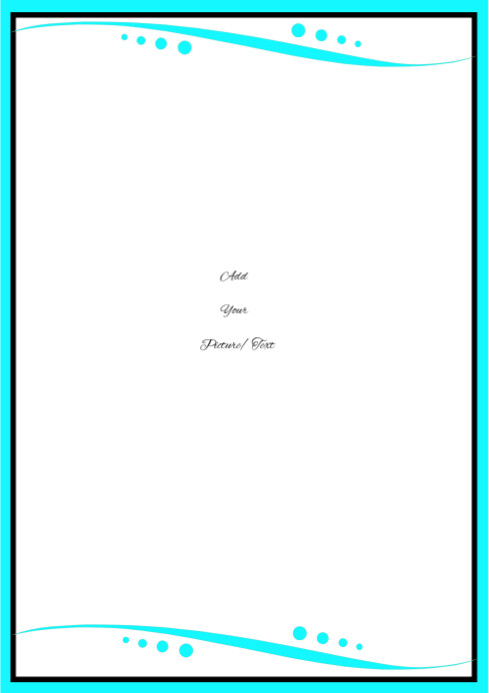 Blue Modern & Minimal Frame A4 Template | PosterMyWall