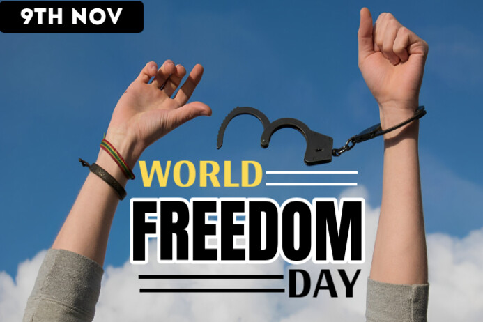 Plantilla de Blue Modern & Minimal Freedom Day Poster | PosterMyWall