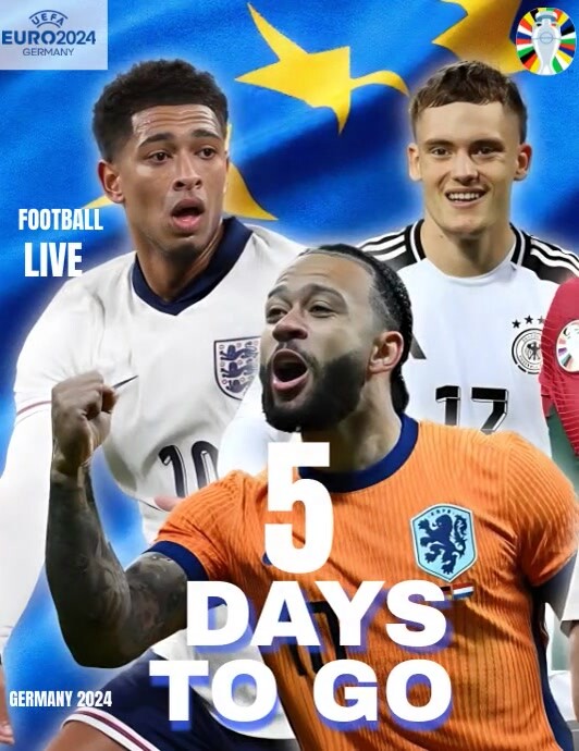 Blue Modern & Minimal Germany 2024 Flyer (us Template | PosterMyWall