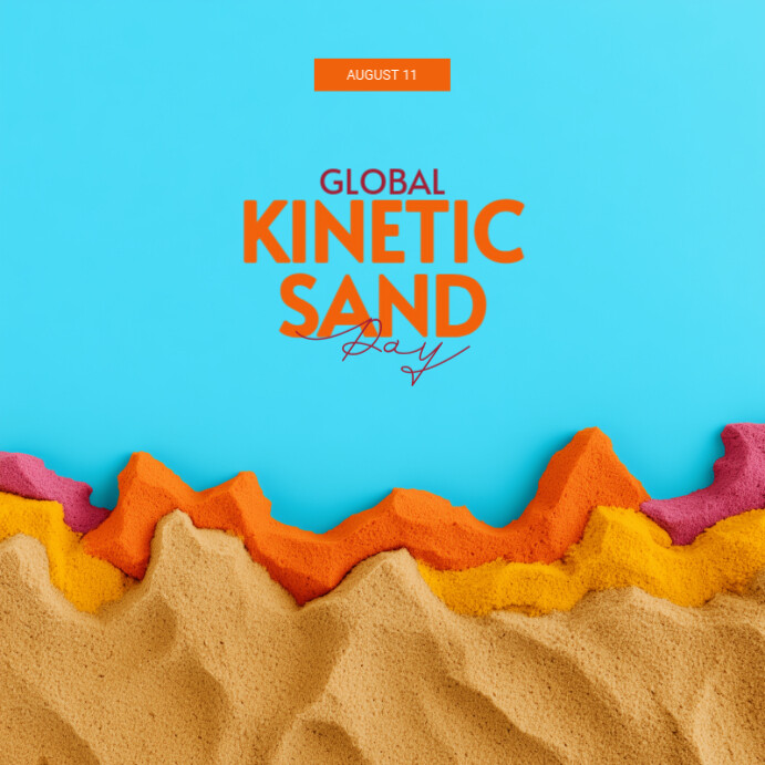 Blue Modern & Minimal Global Kinetic Sand™ Day Instagram Post Template ...