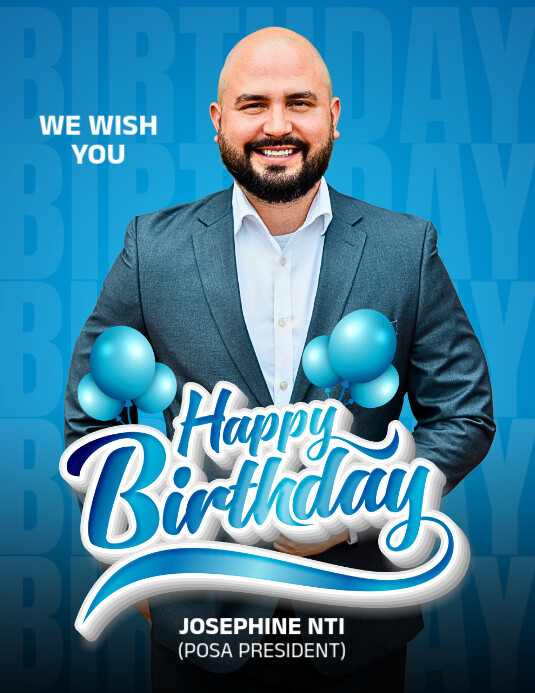 Blue Modern & Minimal Happy Flyer (us Letter) Template | PosterMyWall