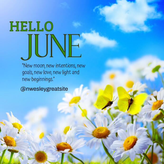 Copy of Blue Modern & Minimal June Instagram Post | PosterMyWall