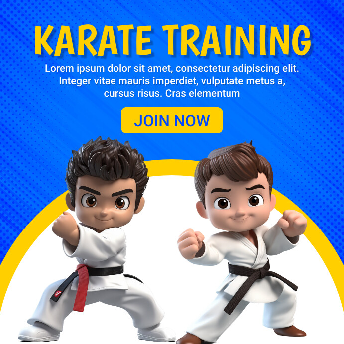 Copy of Blue Modern & Minimal Karate Training Instagr | PosterMyWall