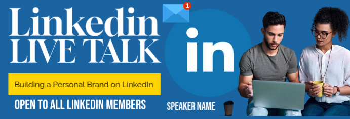 Blue Modern & Minimal Linkedin Like Talk Linkedin Banner Template ...