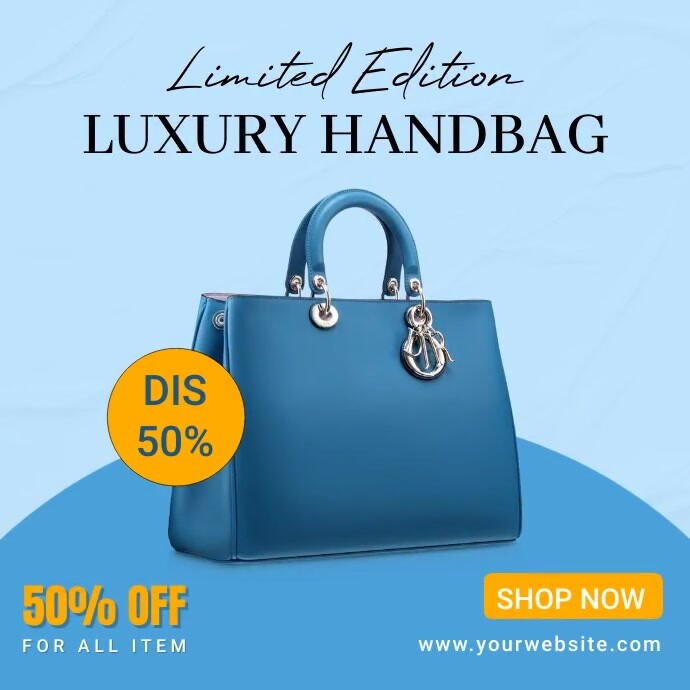 Copy of Blue Modern & Minimal Luxury Handbag Instagra | PosterMyWall