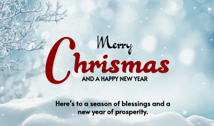 Copy of Blue Modern & Minimal Merry Christmas Tag | PosterMyWall