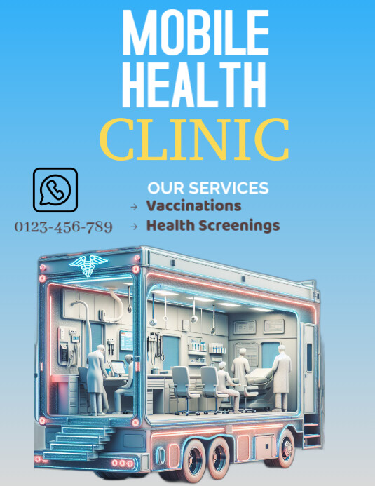 Copy of Blue Modern & Minimal Mobile Health Clinic Flyer (us Letter ...