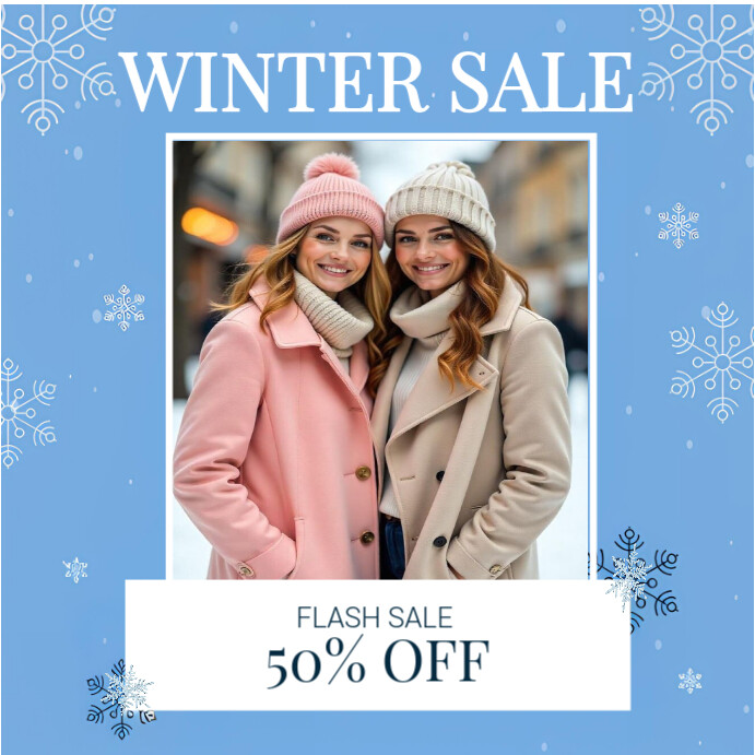 Copy of Blue Modern & Minimal Modern Winter Sale Blue Instagram Post ...