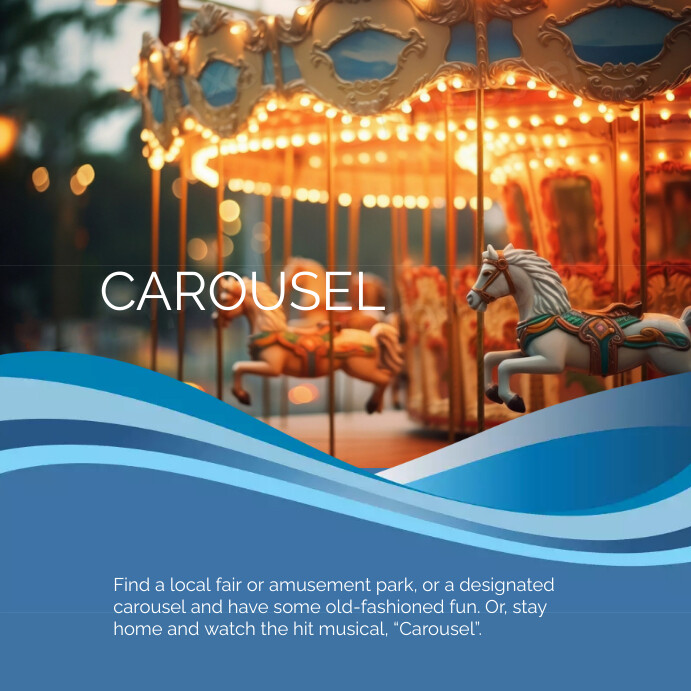 Blue Modern & Minimal National Carousel Day I Template | PosterMyWall