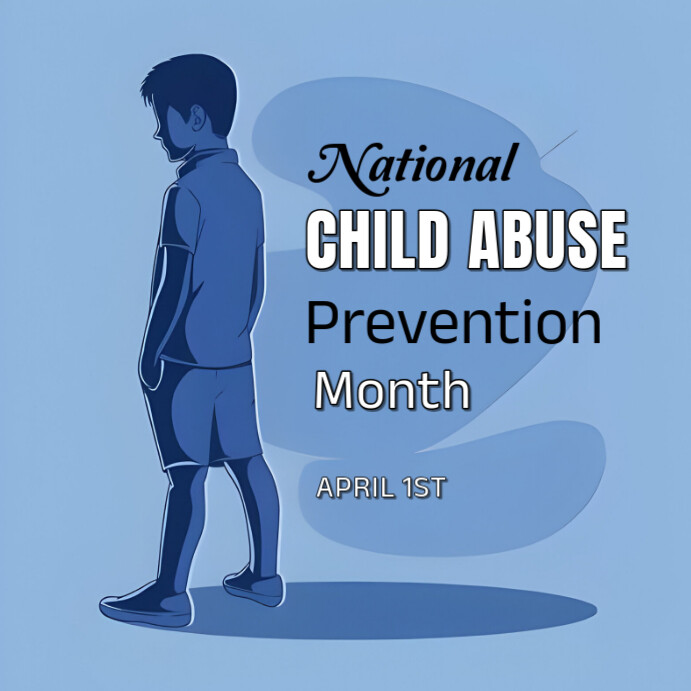 Blue Modern & Minimal National Child Abuse Prevention Month Instagram ...
