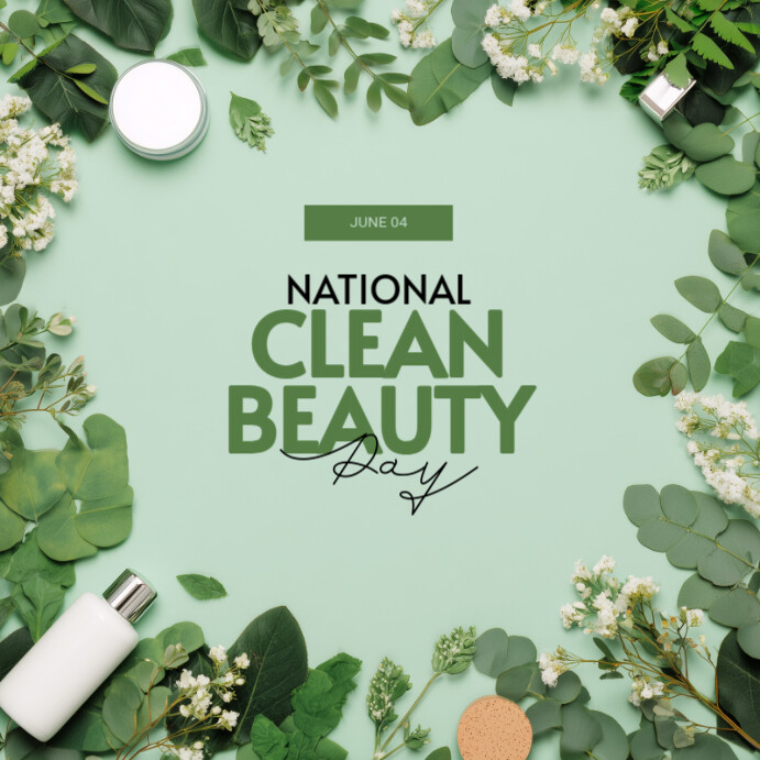 Copy of Blue Modern & Minimal National Clean Beauty Day Instagram Post ...