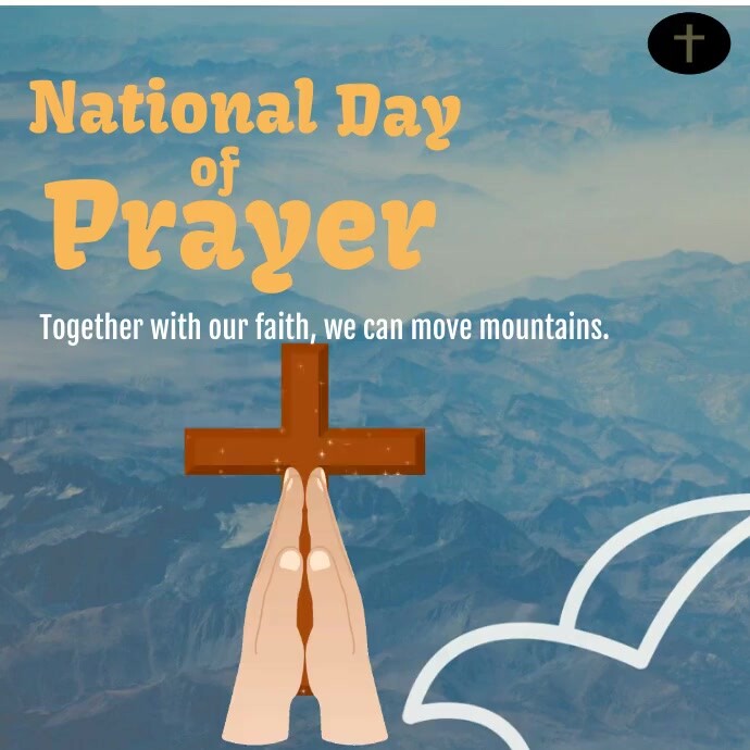 Copy of Blue Modern & Minimal National Day Of Prayer | PosterMyWall