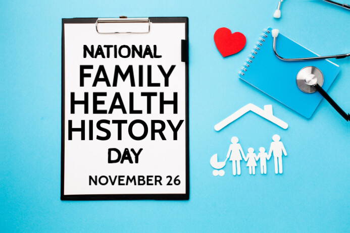 Copy of Blue Modern & Minimal National Family Health History Day Poster ...