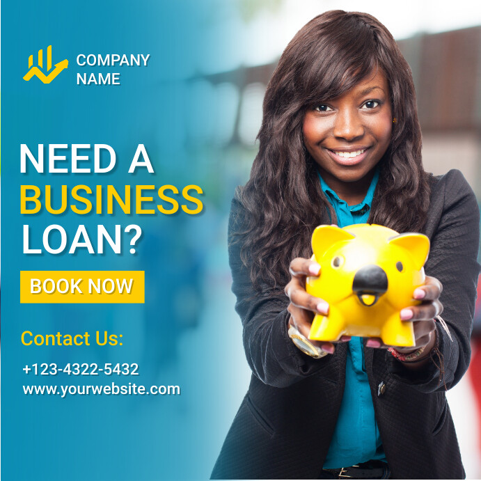 Copy of Blue Modern & Minimal Need A Business Loan In | PosterMyWall