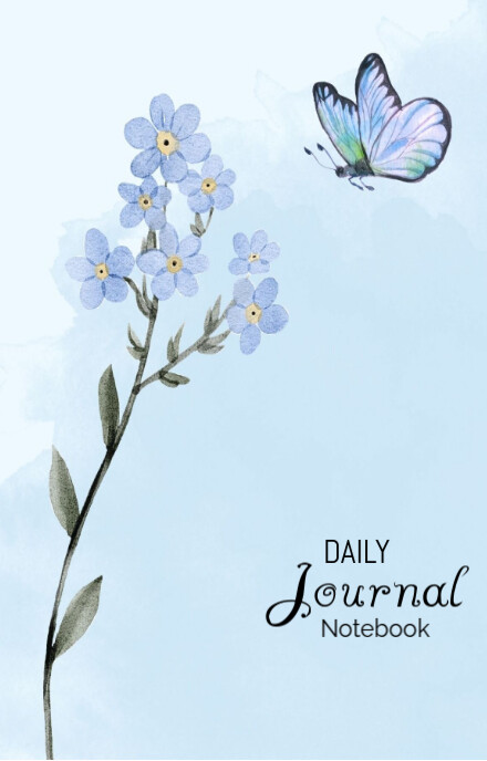 Copy of Blue Modern & Minimal Notebook Cover Wattpad Cover | PosterMyWall